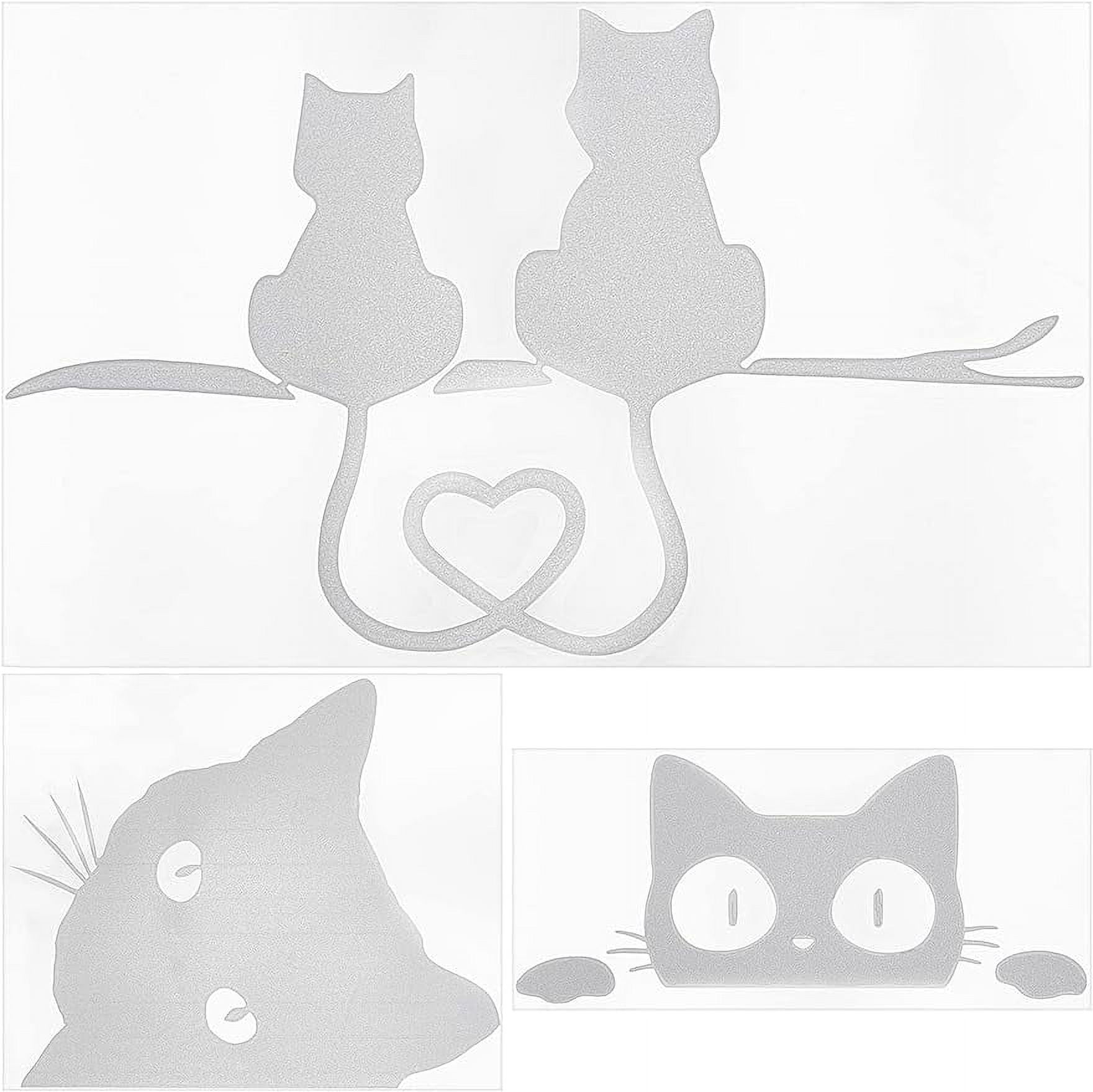 6Sets Cat Car Sticker Decals Peeking Cat Kitten Face Car Vinyl Window ...