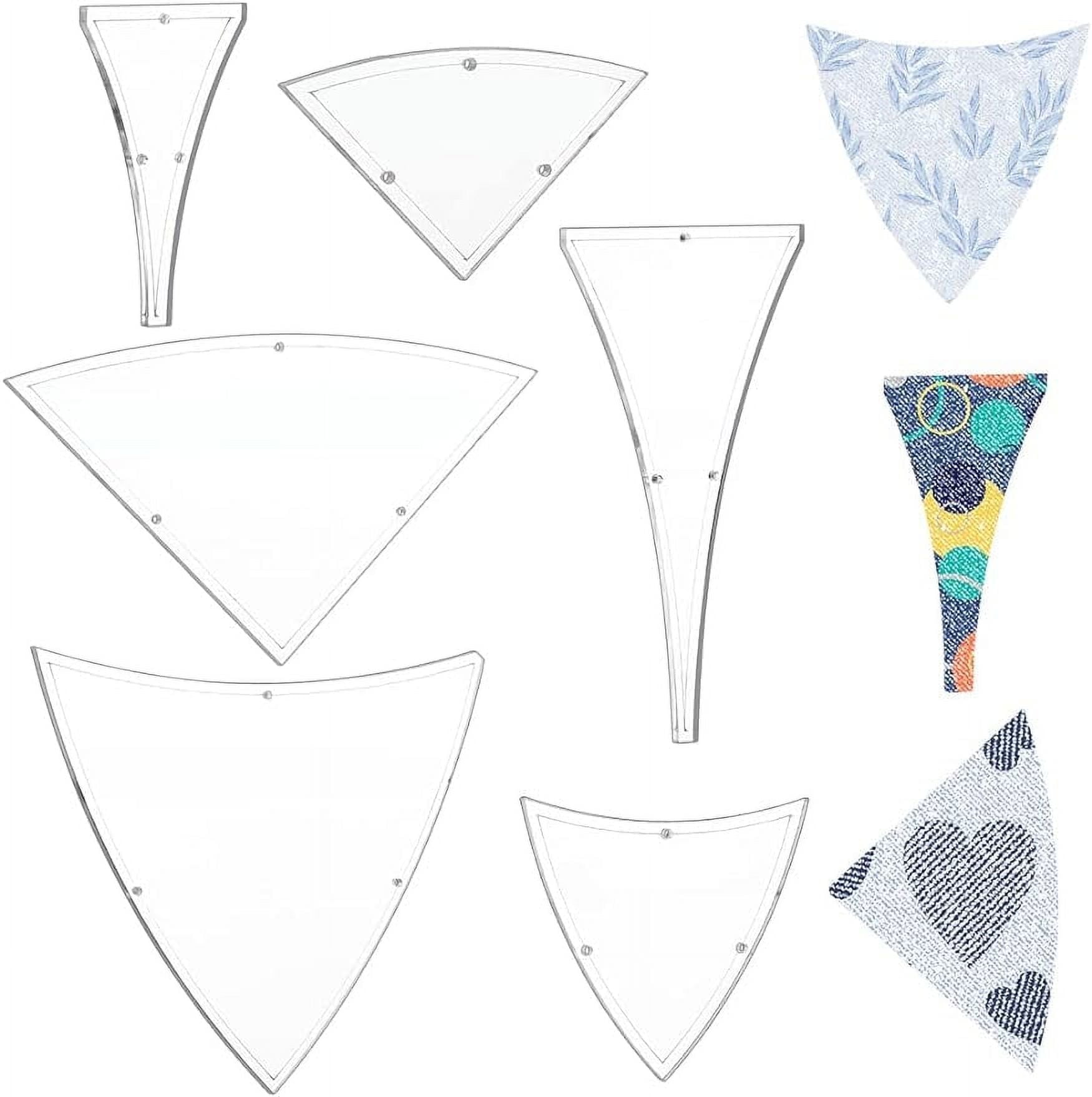 6Shapes Acrylic Quilting Template Set 3" 5" Triangle Transparent ...
