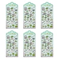 6Sheets Embossed Decorative Sticker for Journal Phone Kids Room Wall ...