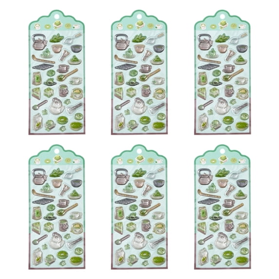 6Sheets Embossed Decorative Sticker for Journal Phone Kids Room Wall ...