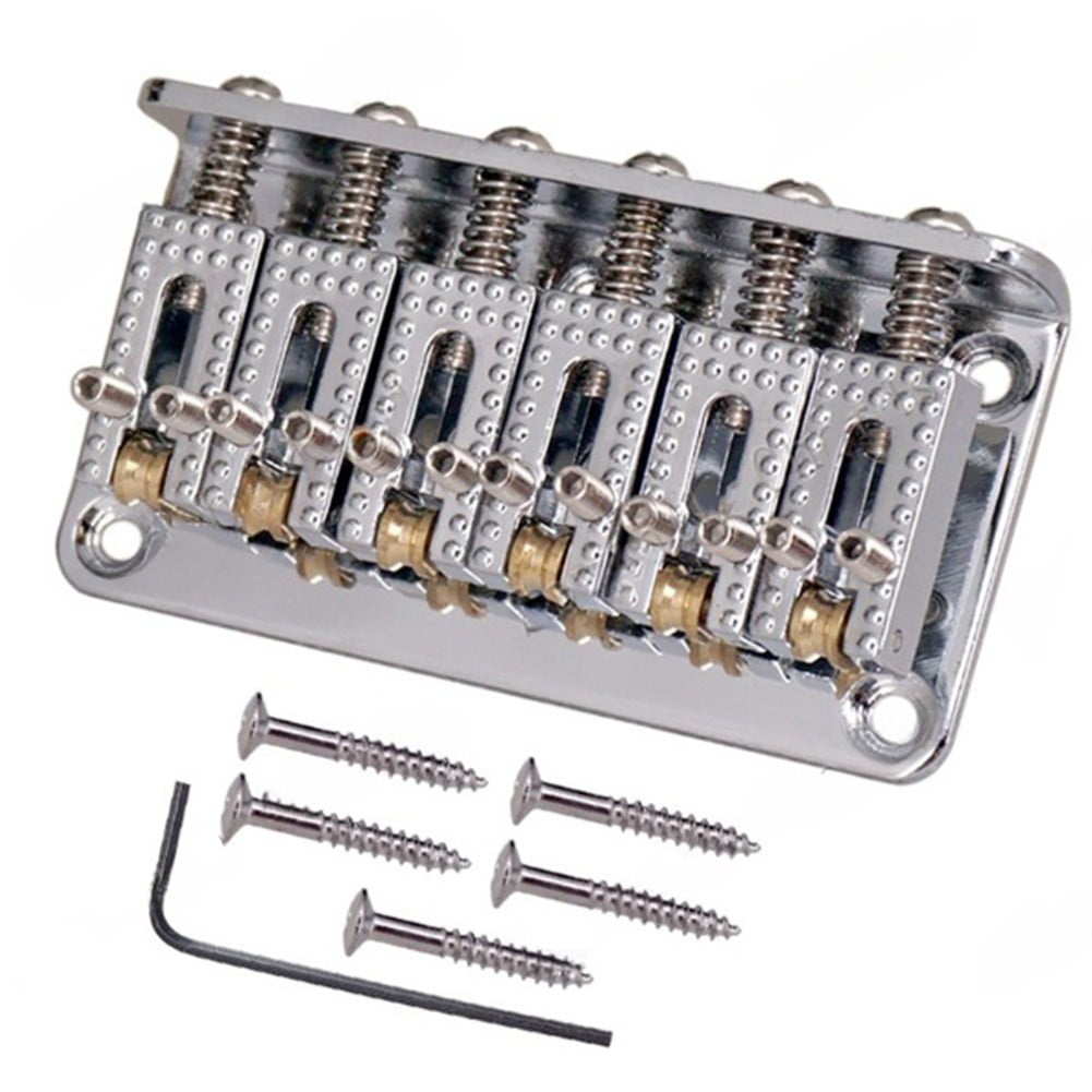 6String Guitar Tailpiece Fixed Hardtail Saddle Bridge Electric ...