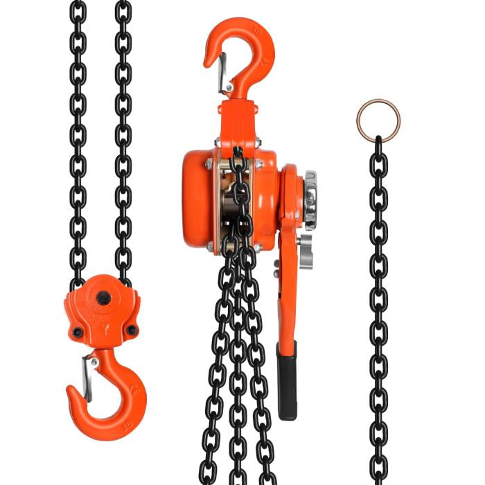 6T/20ft Lever Chain Hoist, Long Stroke Hoist, High Torque Leverage ...