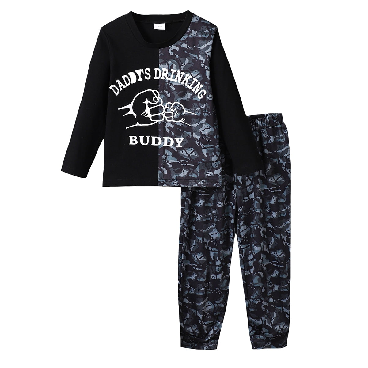 6T Little Boys Clothes 7T Boys 2PCS Fall Winter Outfits Set Letter ...