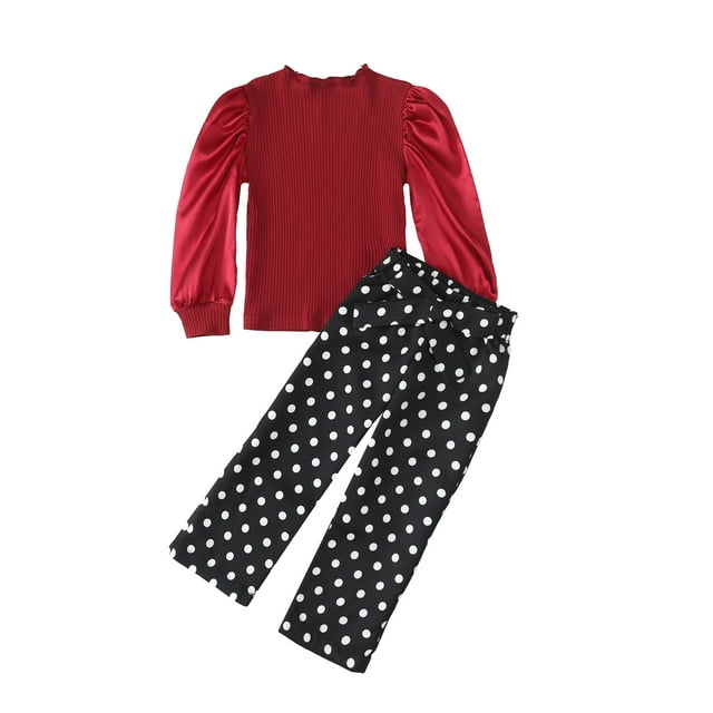 6T Little Girls Clothes 7T Girls 2PCS Fall Winter Outfits Set Little ...