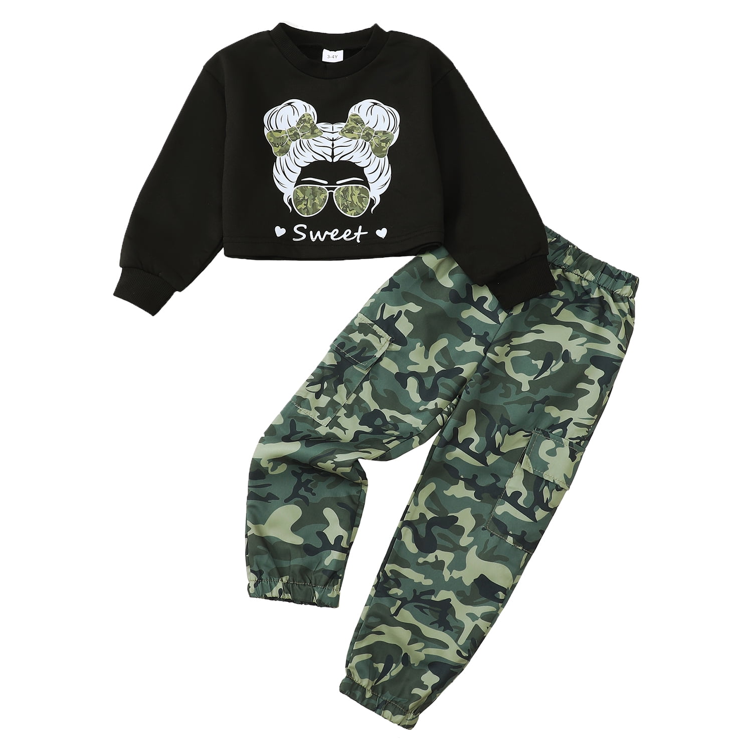 6T Little Girls Outfits 7T Girls Pant Sets Little Girls Long Sleeve ...