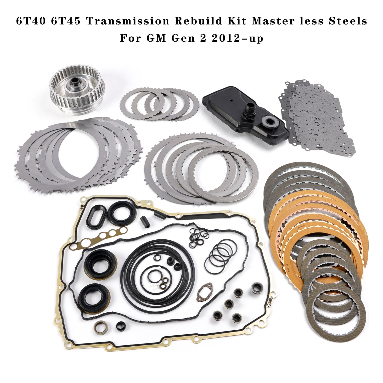 6T40 6T45 Transmission Rebuild Kit Master less Steels For GM Gen 2 2012 ...