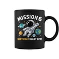 6Th Birthday Astronaut Space Rocket Six Years Old Boys Coffee Mugs ...