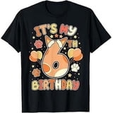 6Th Birthday Blue Dog Theme Party Six Cool 6 Year Old T-Shirt Gift For ...