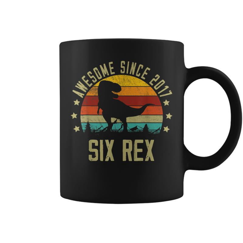 6Th Birthday Dinosaur 6 Year Old Boys Awesome Since 2017 Cof - Walmart.com
