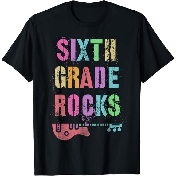 6Th Grade Rocks Student Teacher Rockstar Team Rocking Is My T-Shirt ...