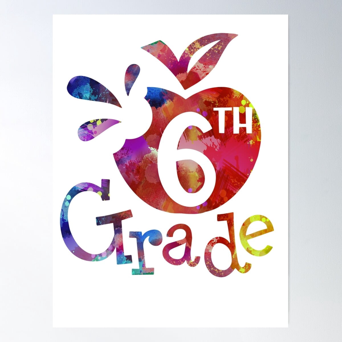 6Th Grade School Poster Wall Art, Modern Wall Decor For Living Room ...