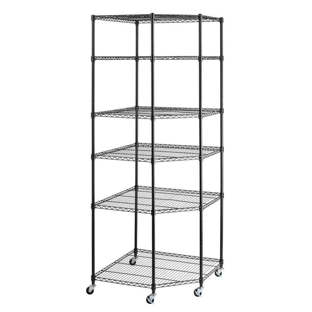 6Tier Corner Shelf Shelving Wire Metal Rack Storage Organizer Heavy ...