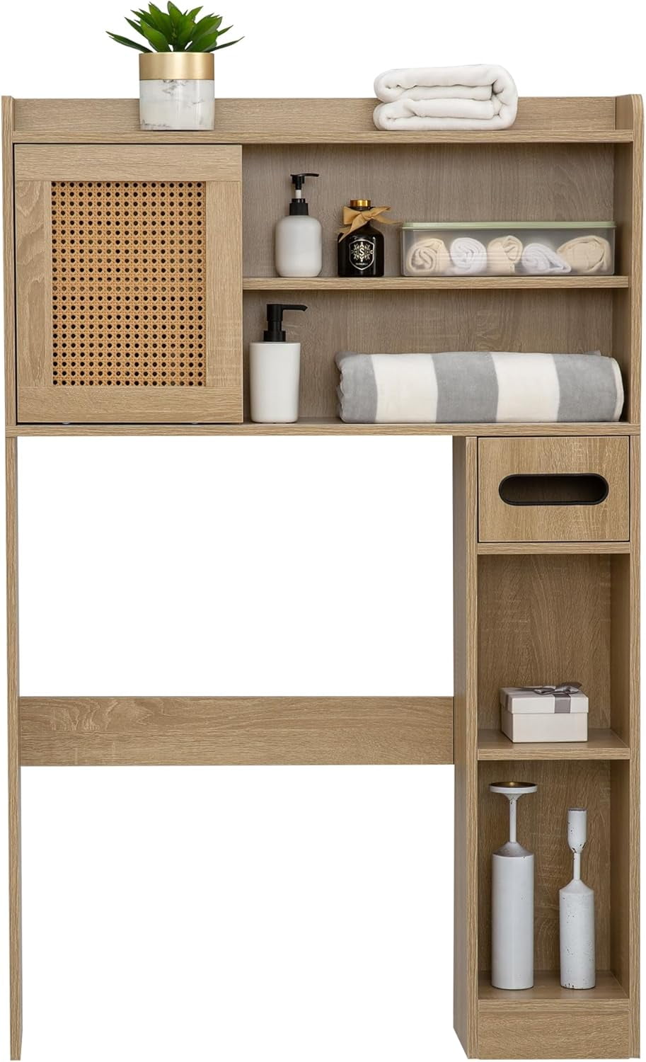 6Tier Over The Toilet Storage Cabinet, Freestanding Above Toilet Space ...