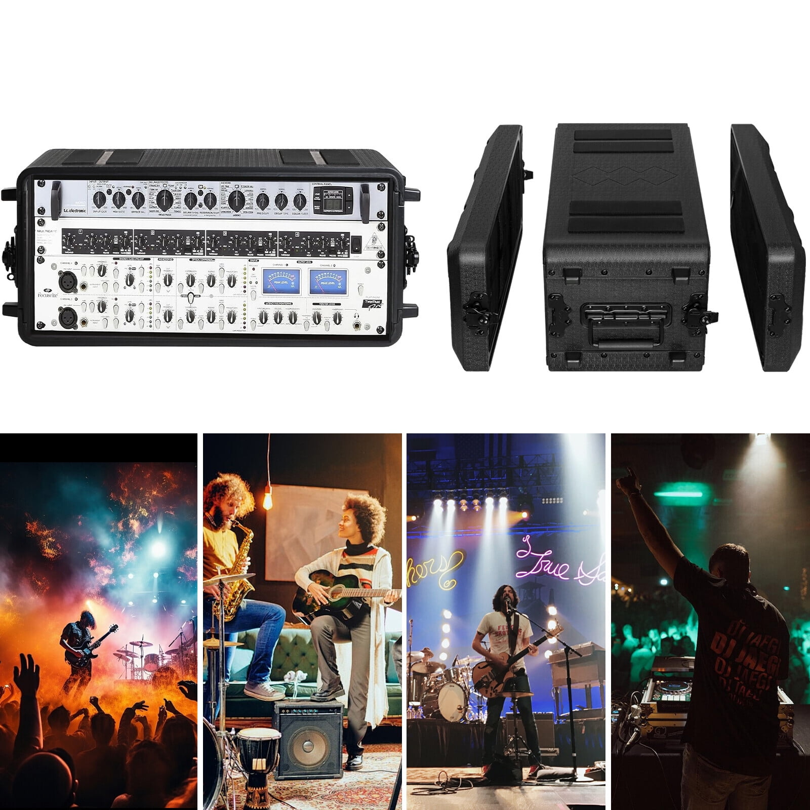 6U Rack Case Storage Trunk Travel Storage Case Depth 19" Flight Case ...