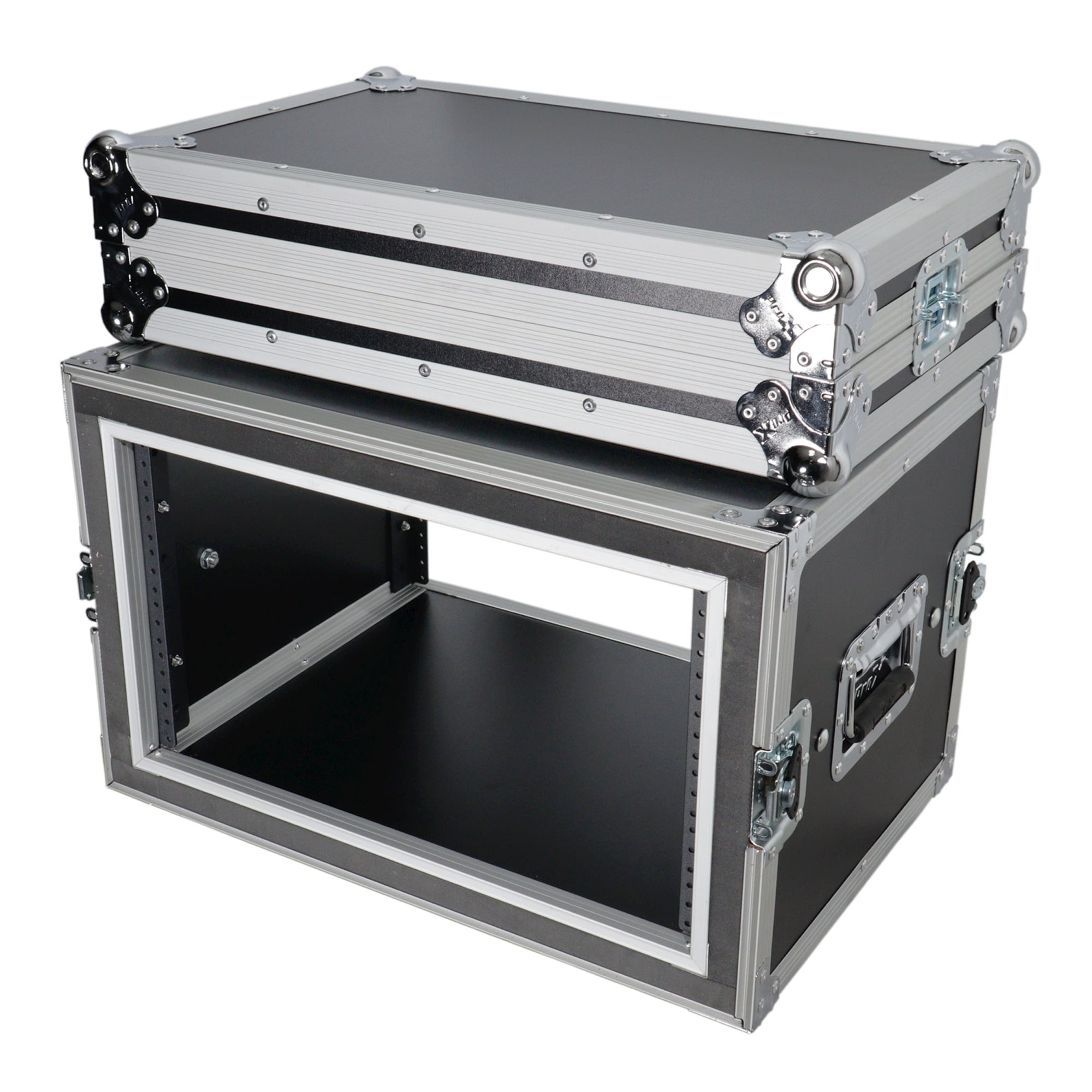 6U Vertical Shockproof Effects Rack 14" Depth Rail to Rail with Handles ...