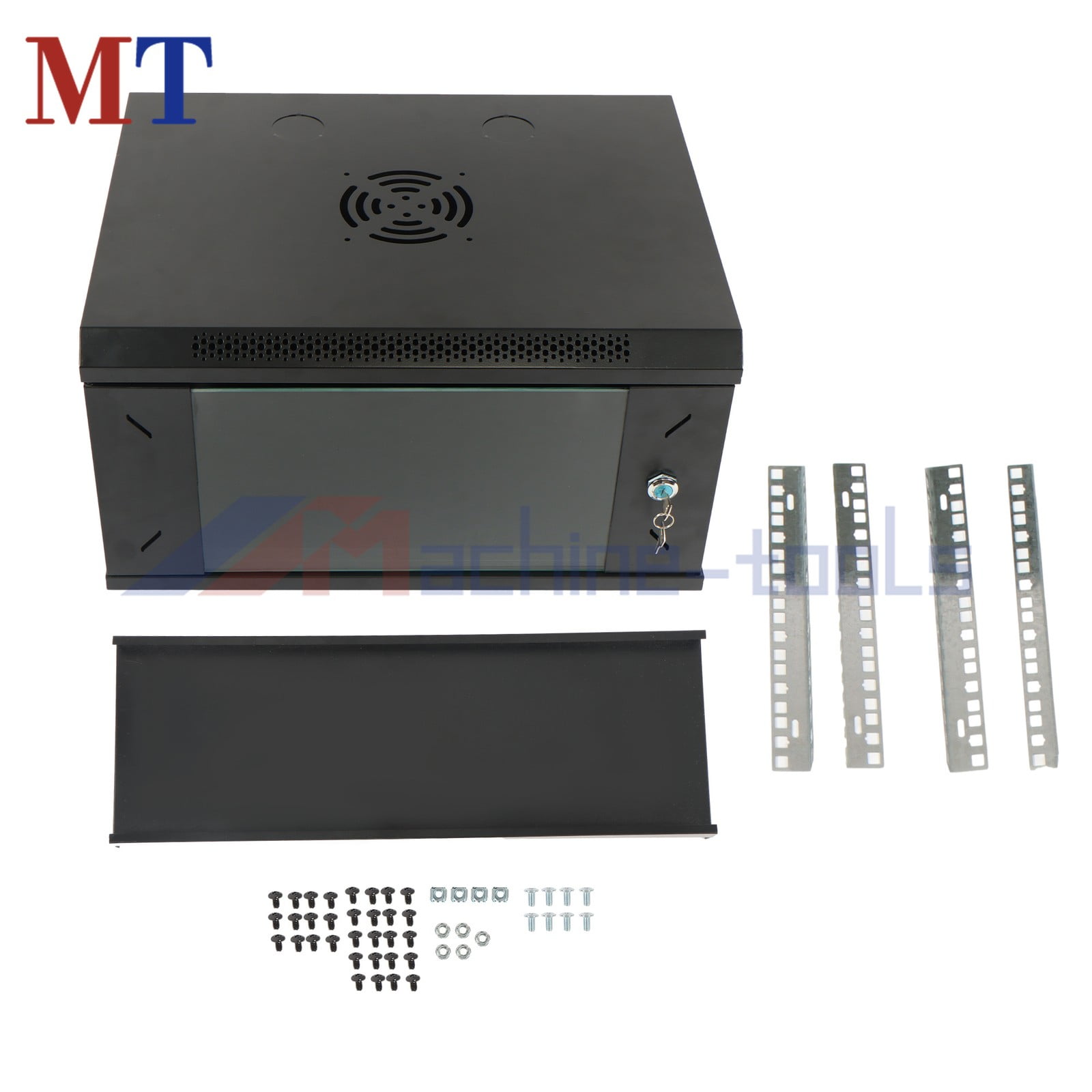 6U Wall Mount IT Server Network Enclosure Cabinet 15.5" Deep Locking ...