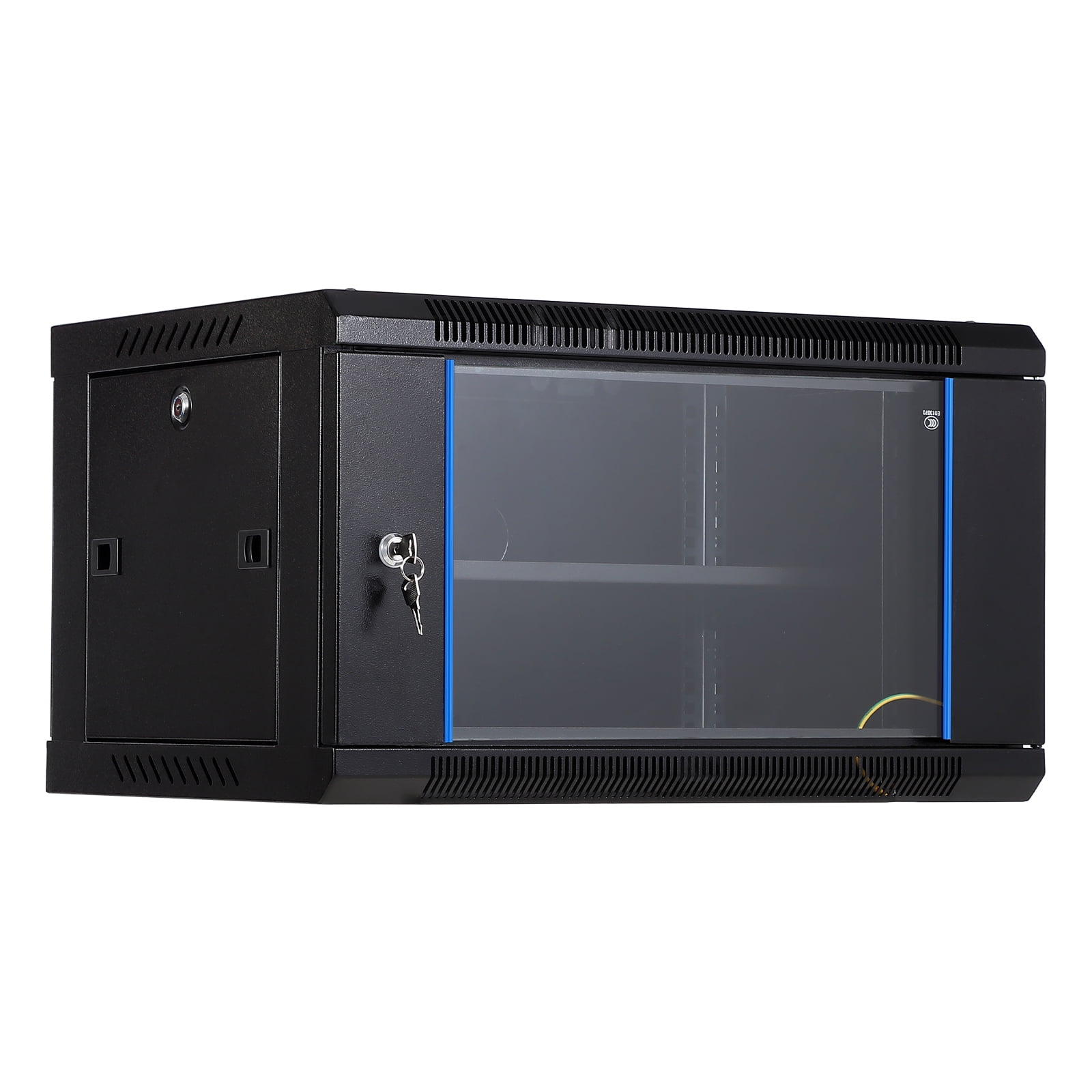 6U Wall Mount Network Cabinet - 17.7 in Deep Server Rack Enclosure with ...
