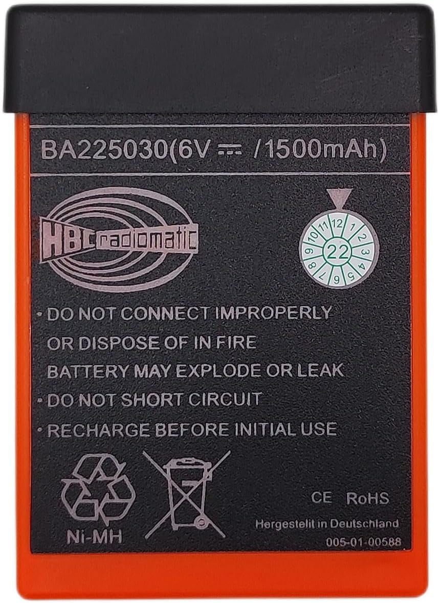 6V 1500mAh BA225030 Ni-Mh Rechargeable Battery HBC Radiomatic Battery ...