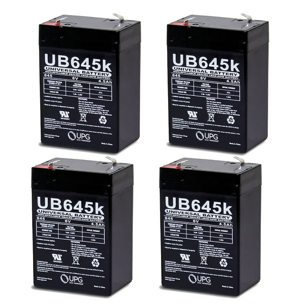 6V 4.5Ah Battery Replaces DG6-5, CFM6V4.6, ELB-06042, GP645, LCR6V4P ...