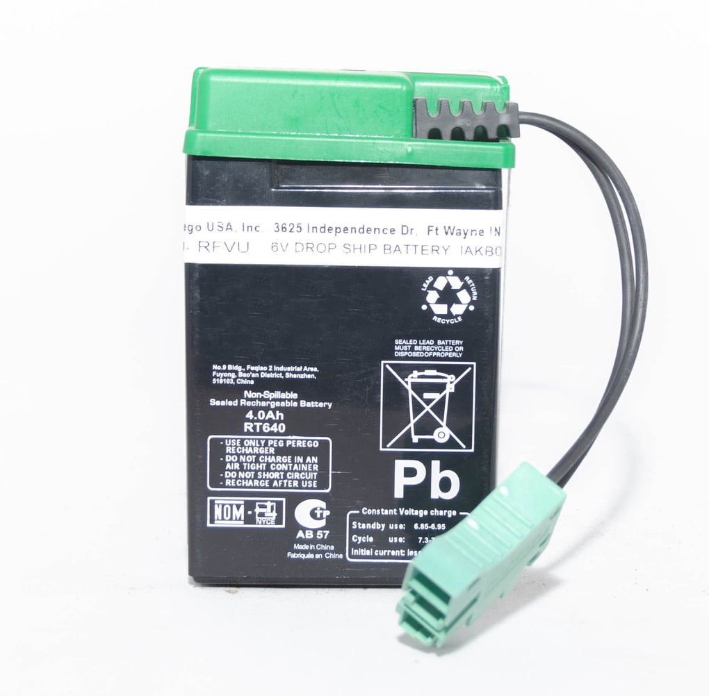 Peg Perego 6V 4AH Battery for John Deere Express, Utility Tractor, Li ...