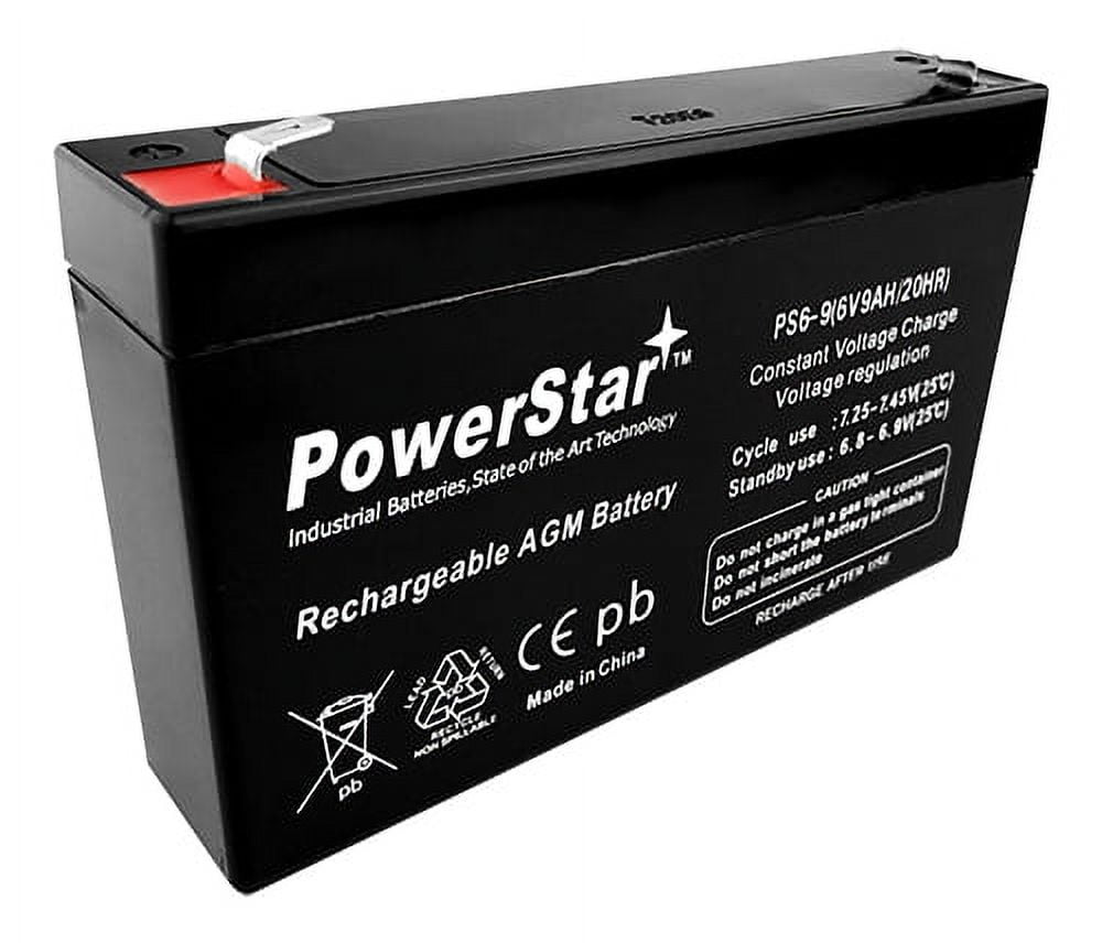 6V 9AH Sealed Lead Acid Rechargable Batteries F1 UPS APC RBC18 PC7-6y ...