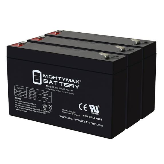 6V, 9Ah, AGM, F2 Terminal, Replacement Battery Compatible with My ...