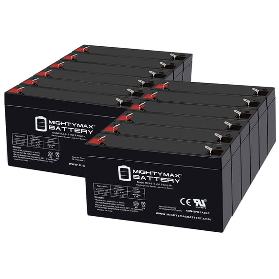 6V, 9Ah, AGM, F2 Terminal, Replacement Battery Compatible with Voss ...
