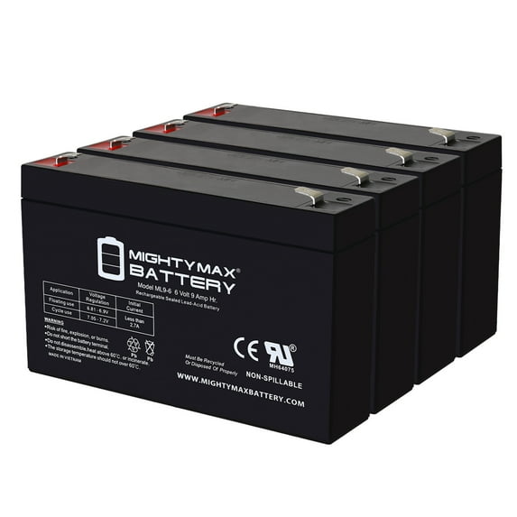 6V, 9Ah, AGM, F2 Terminal, Replacement Battery Compatible with Voss ...