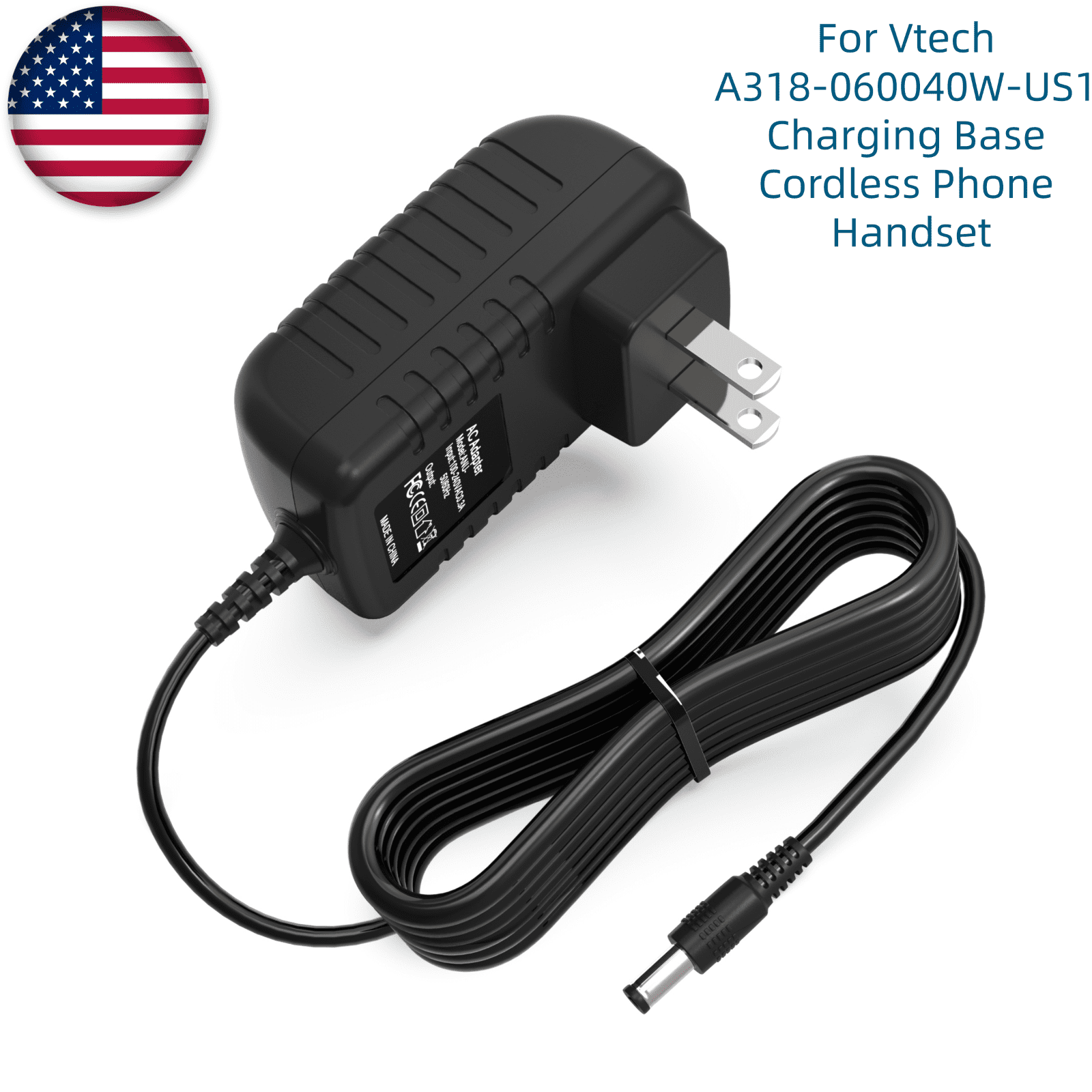 6V AC DC Adapter Compatible with Vtech A318-060040W-US1 Charging Base ...