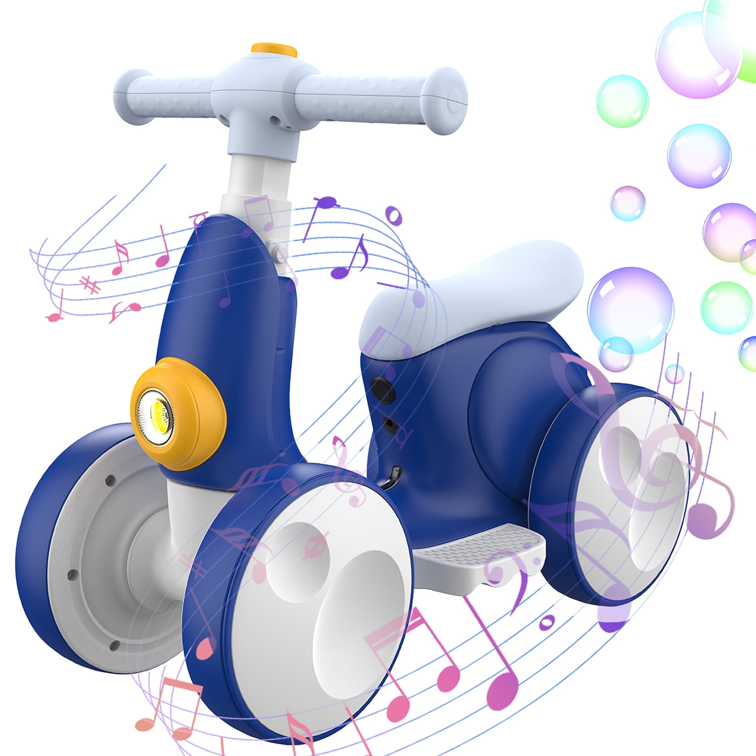 6V Electric Baby Balance Bike with Bubble Machine,4 in 1 Toddler ...