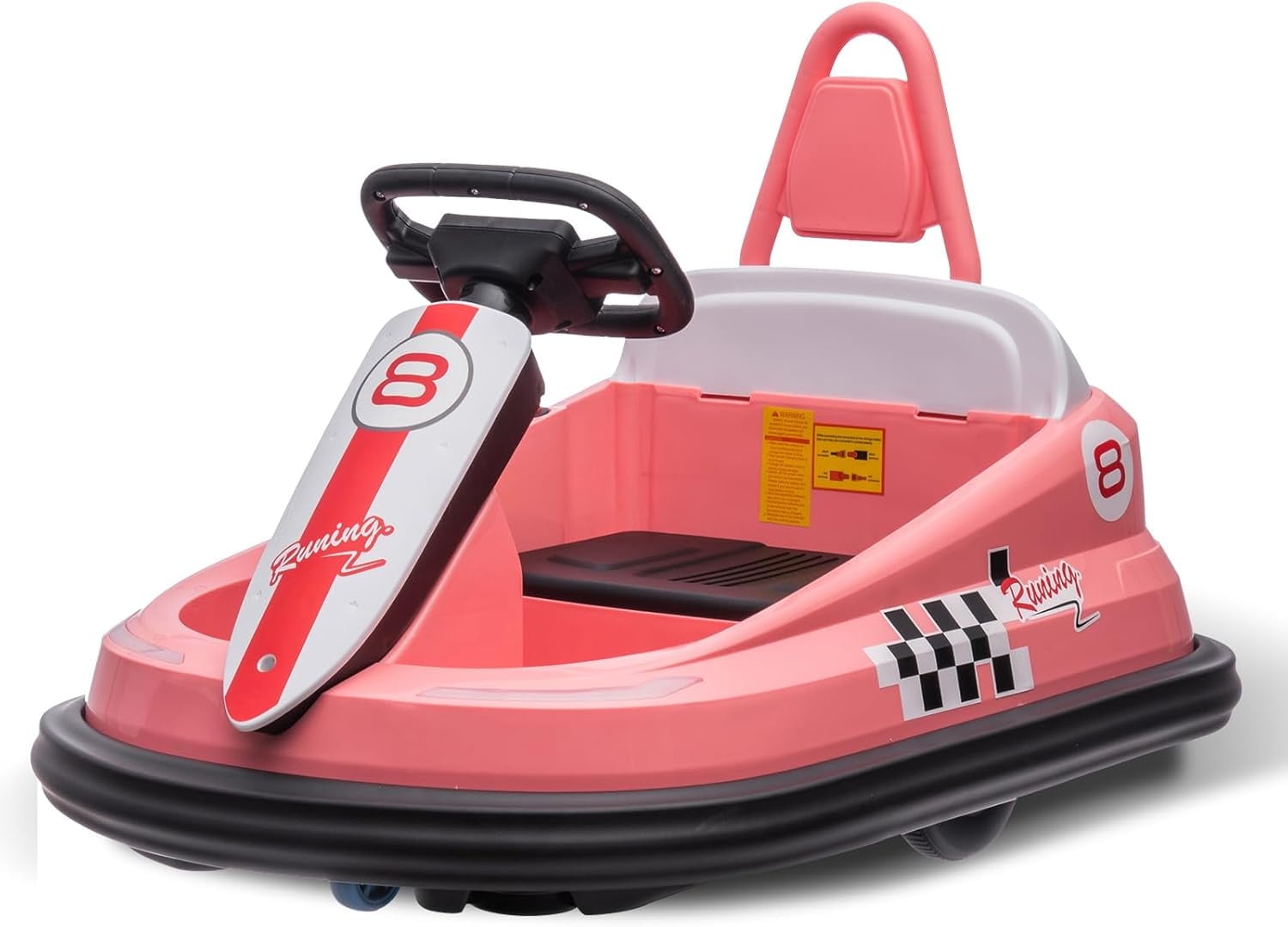 6V Electric Bumper Car for Toddlers, 360° Spin Ride-On Toy w/LED Lights ...