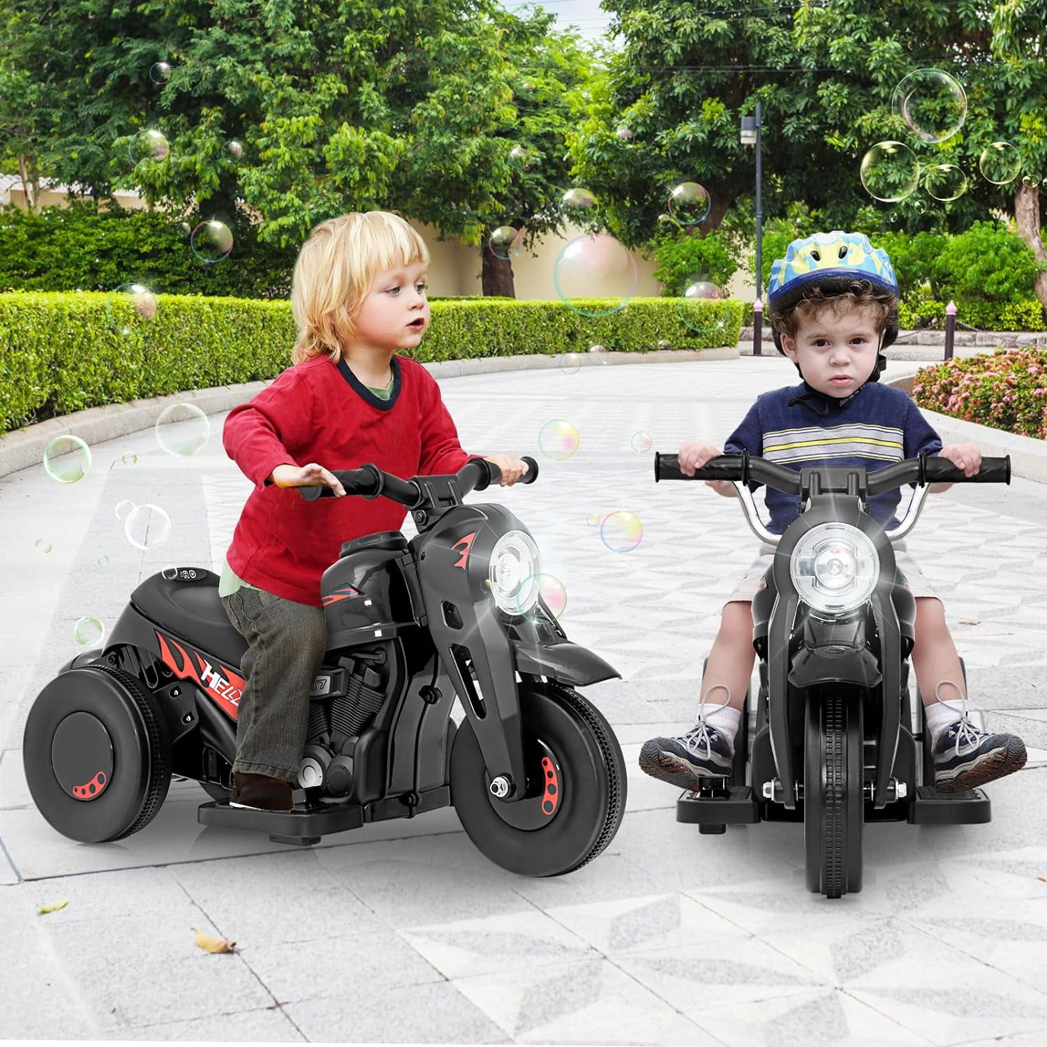 6V Electric Ride On Motorcycle with Bubble , Headlight, Music, Safe 3 ...