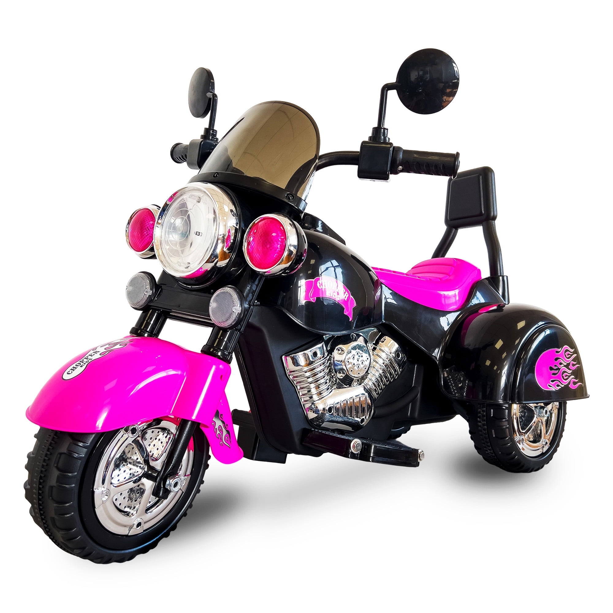 Kidsera 6V Kids Ride On Motorcycle Toy, Chopper 3-Wheel Toy with LED ...