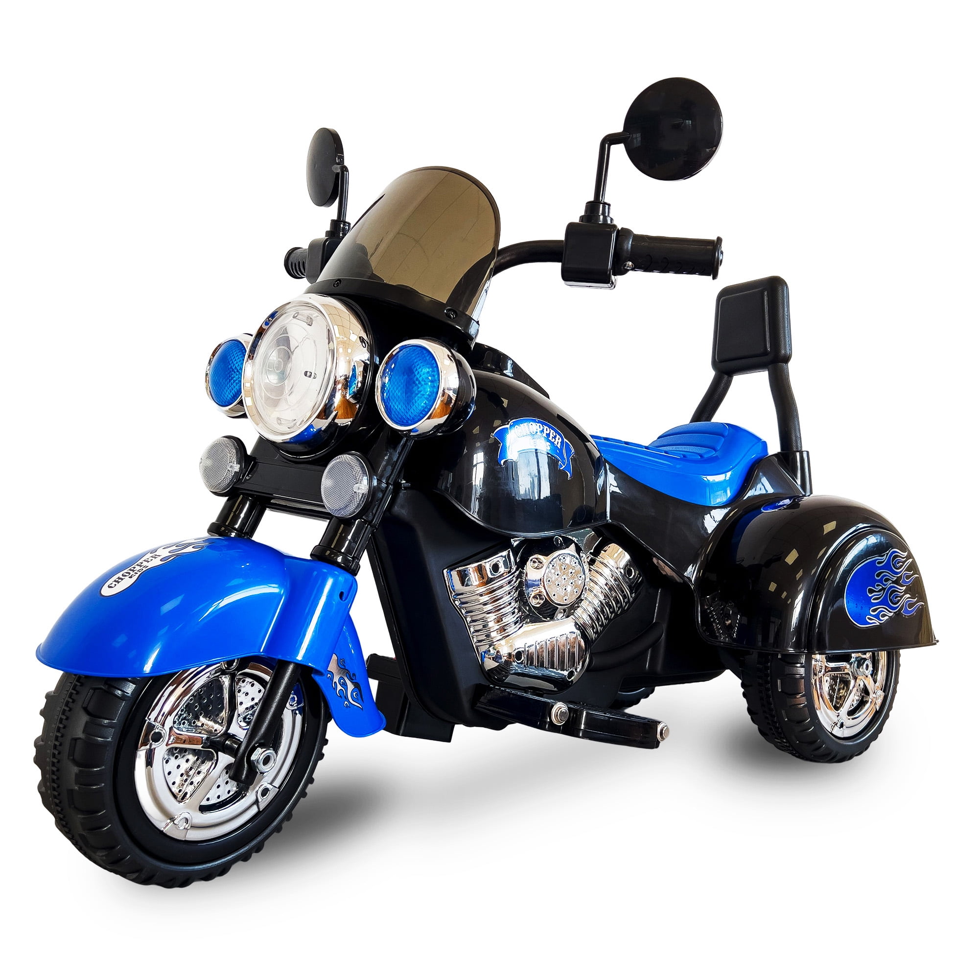 6V Kids Ride On Motorcycle Toy, Chopper Kids Ride-On 3-Wheel Toy with ...