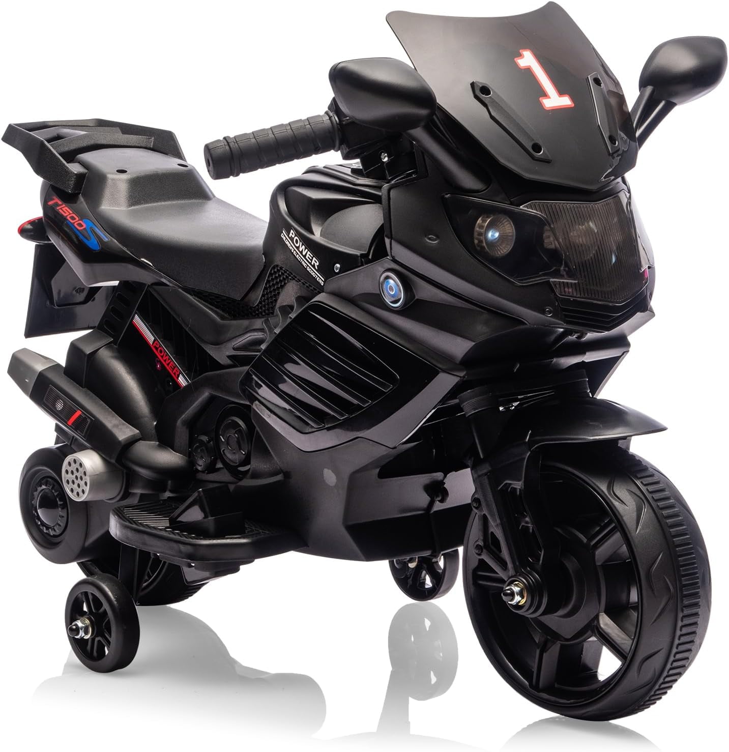 6V Ride-On Motorcycle, Battery-Powered Electric Vehicle with Treaded ...