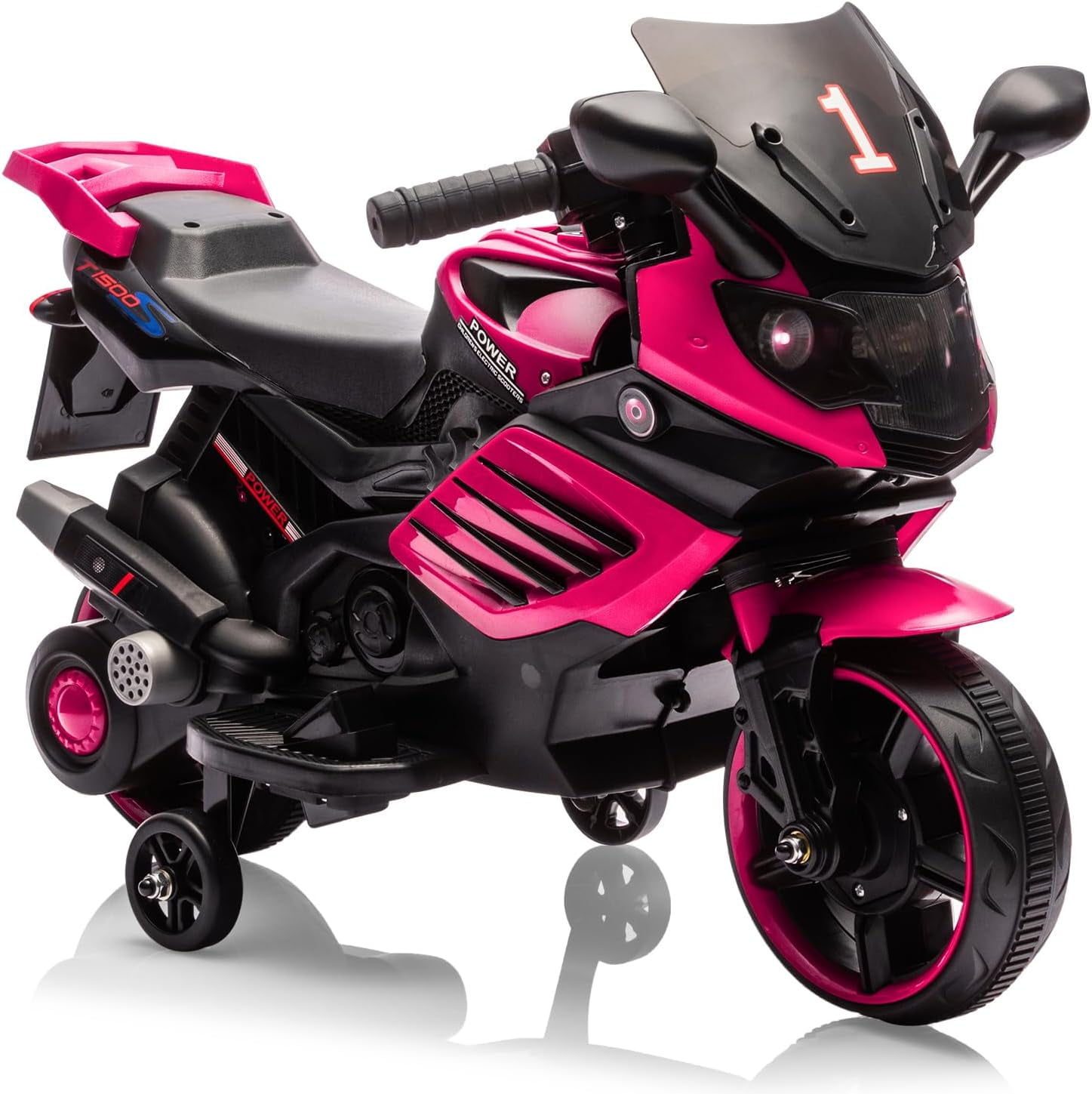 6V Ride-On Motorcycle, Battery-Powered Electric Vehicle with Treaded ...