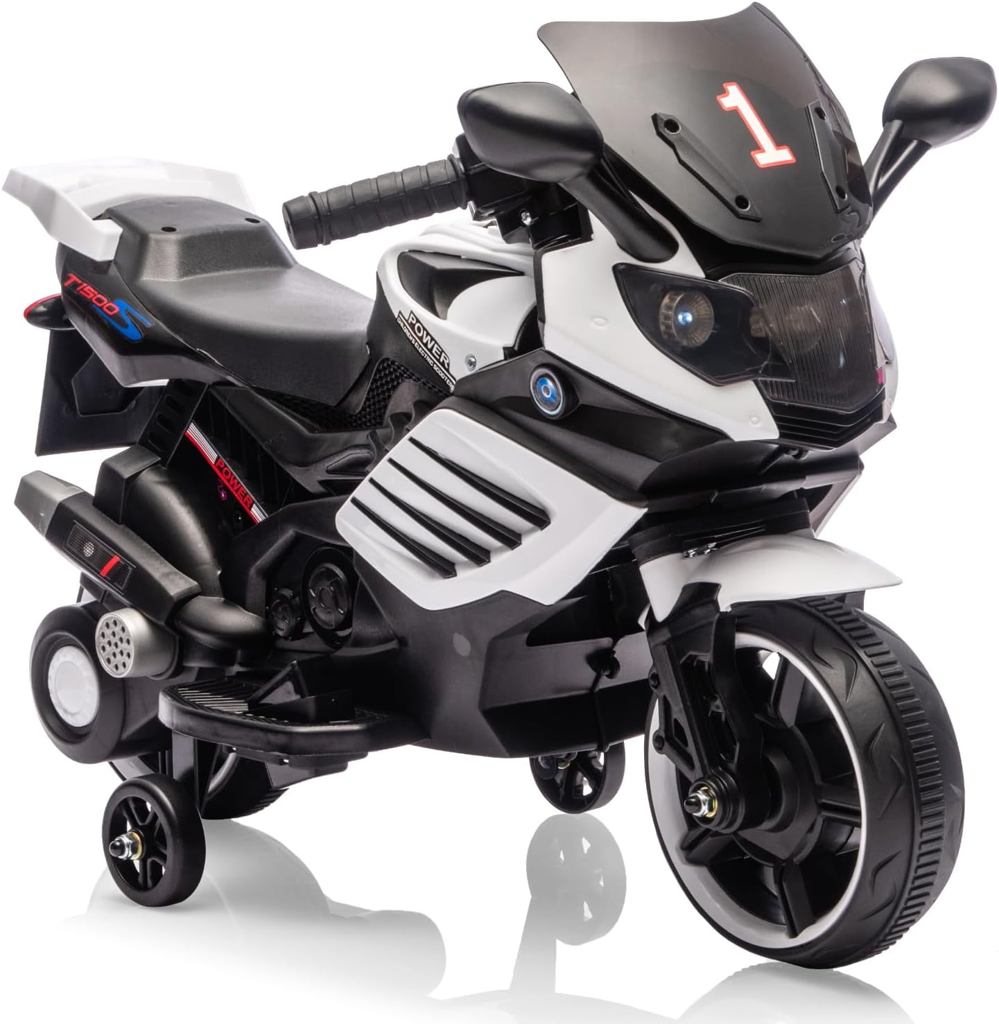 6V Ride-On Motorcycle, Battery-Powered Electric Vehicle with Treaded ...