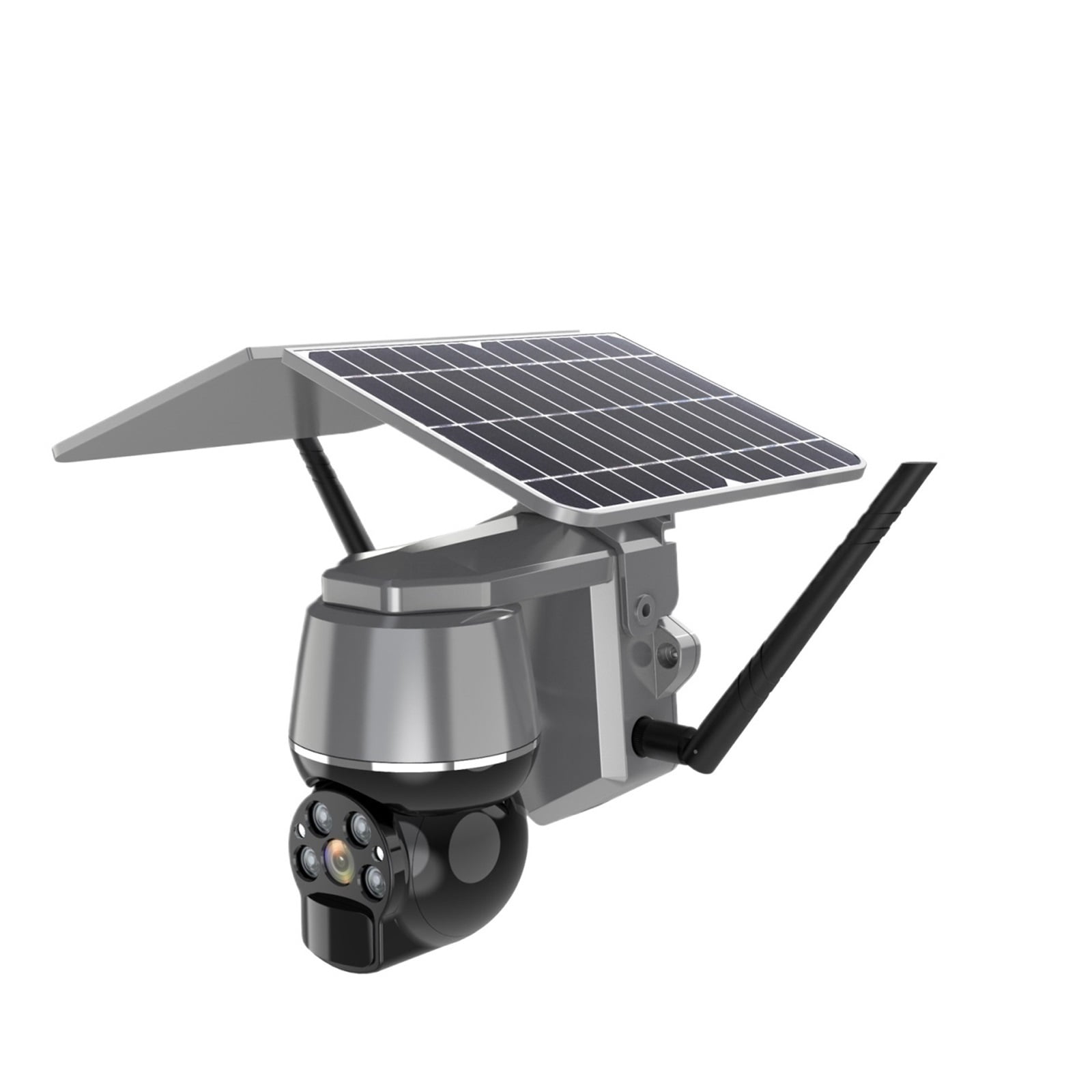 6W Solar Camera Panel 1080P WIFI Color Night Vision Camera 4x Digital ...