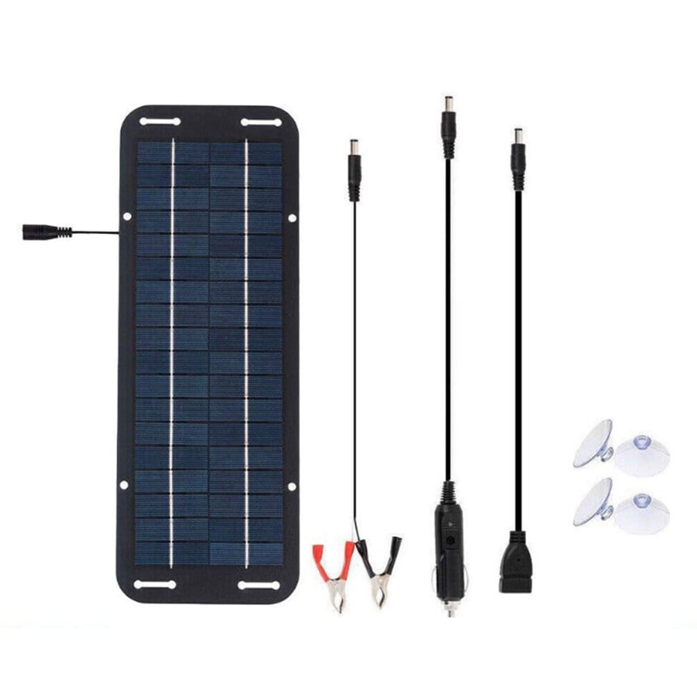 6W Solar Panel 12V Trickle Charger Kit Boat RV Car Solar Flex Panels ...