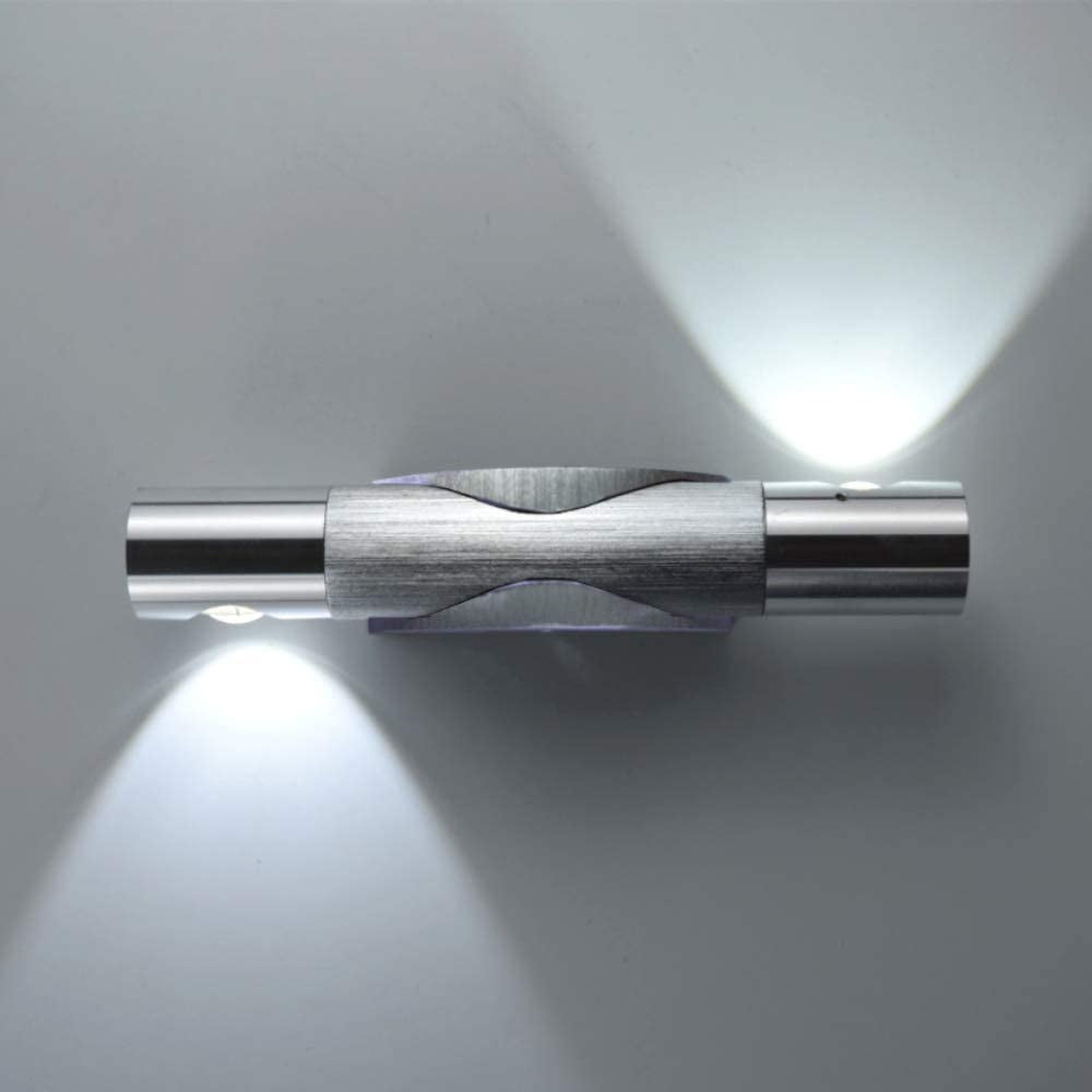 6W Wall Lights Modern Aluminum Indoor Wall Lighting 360 ° Rotation Up ...