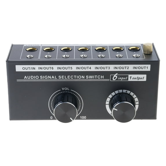 6Way 6.35mm/3.5mm Sound Switcher Sound Source Switcher With 6 Channel ...