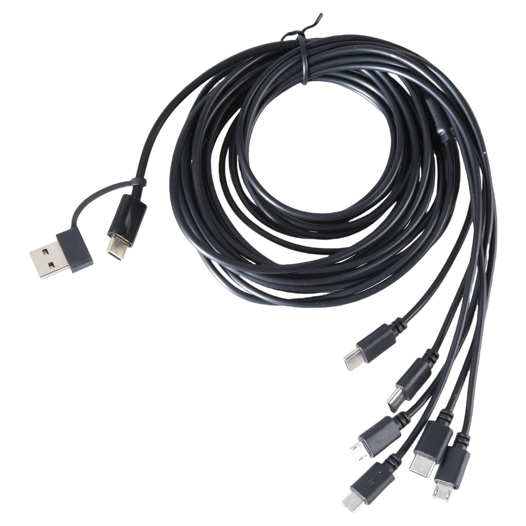 6Way Multi Charging Cable USB Type C and USB Power Cable for Multiple ...