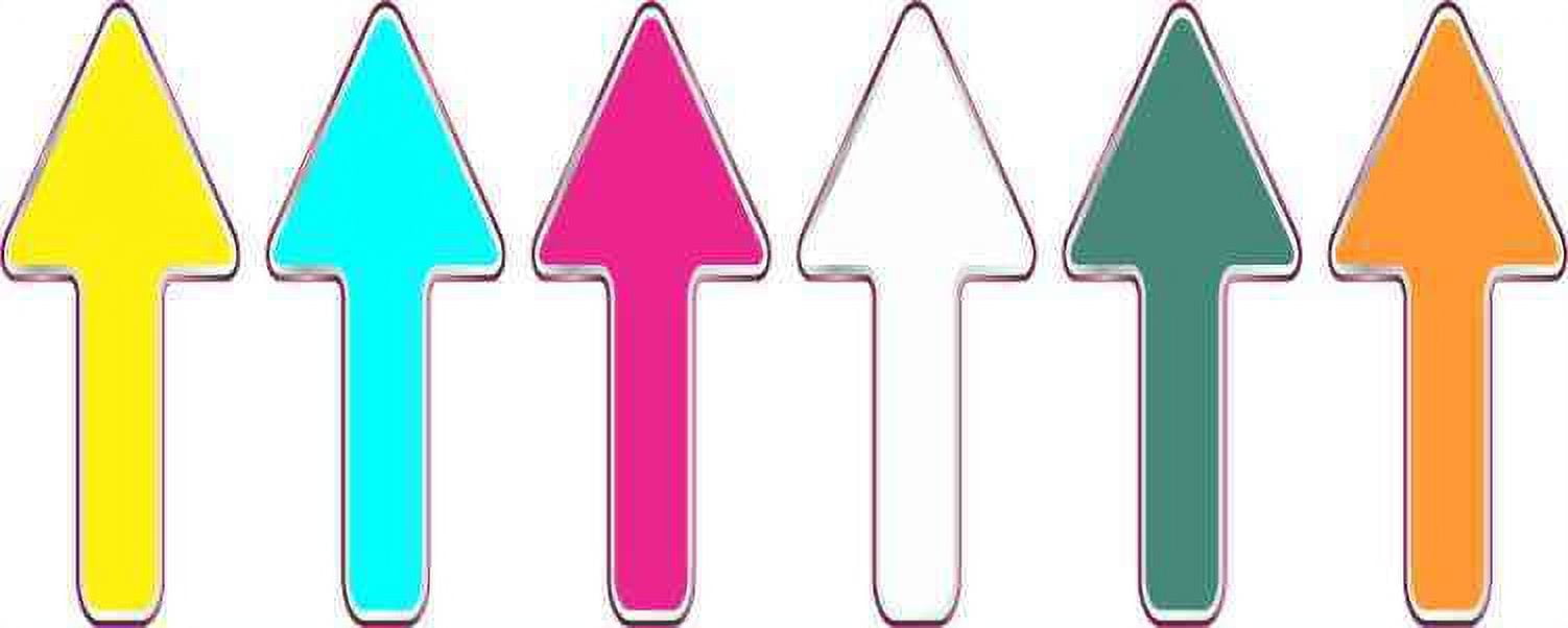 [6X] 0.75in x 2in Pastel Colored Arrow Stickers Removable Map Pointer ...