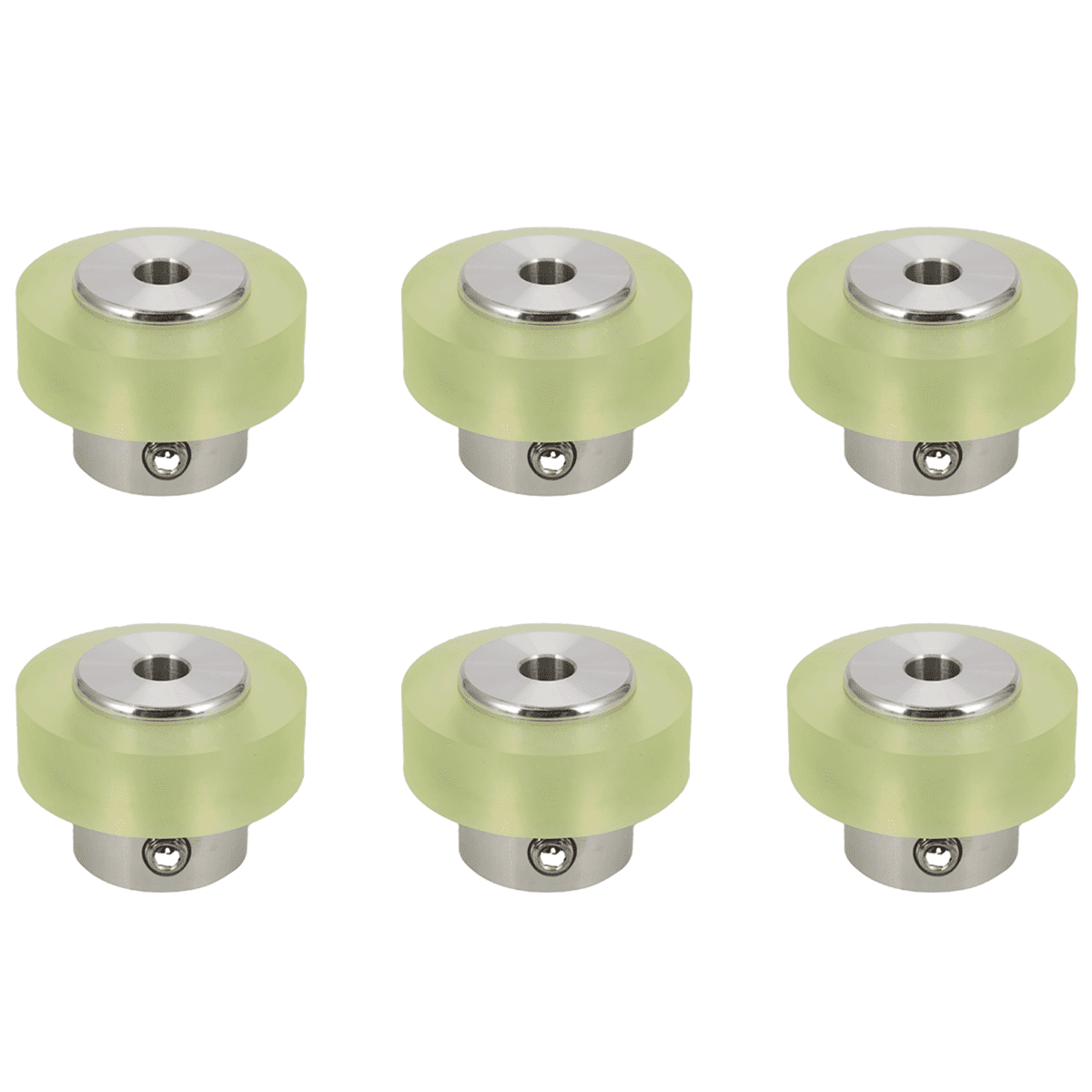 6X 100mm Aluminum Polyurethane Industrial Encoder Wheel Measuring Wheel ...
