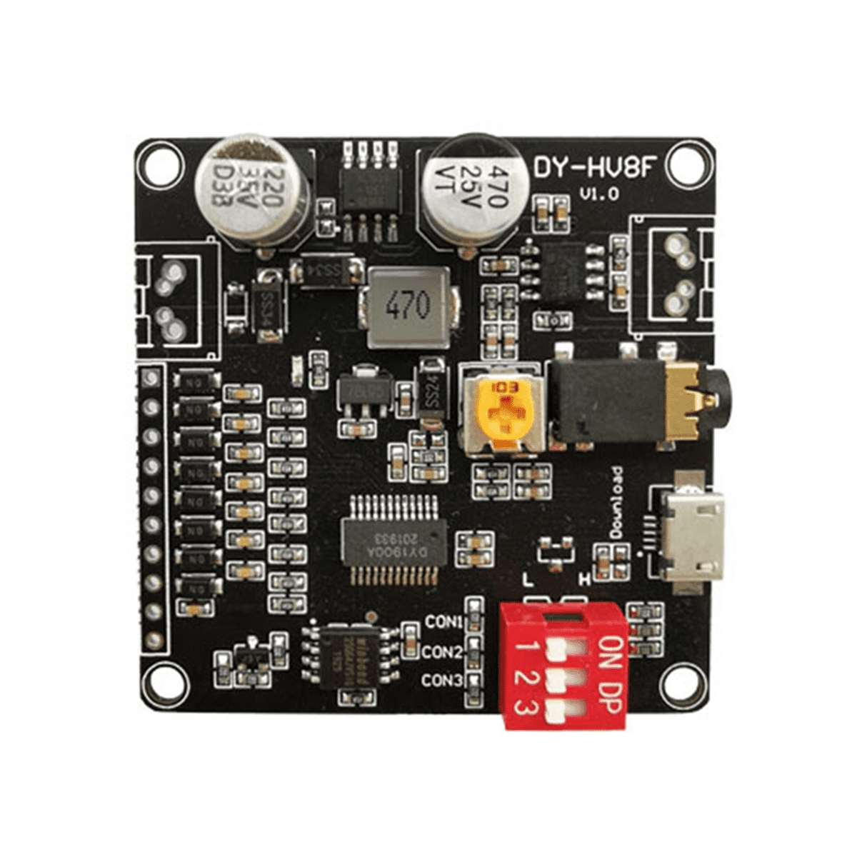 6X 12V/24V Voice Playback Module Serial Port Control Playback 10W/20W ...