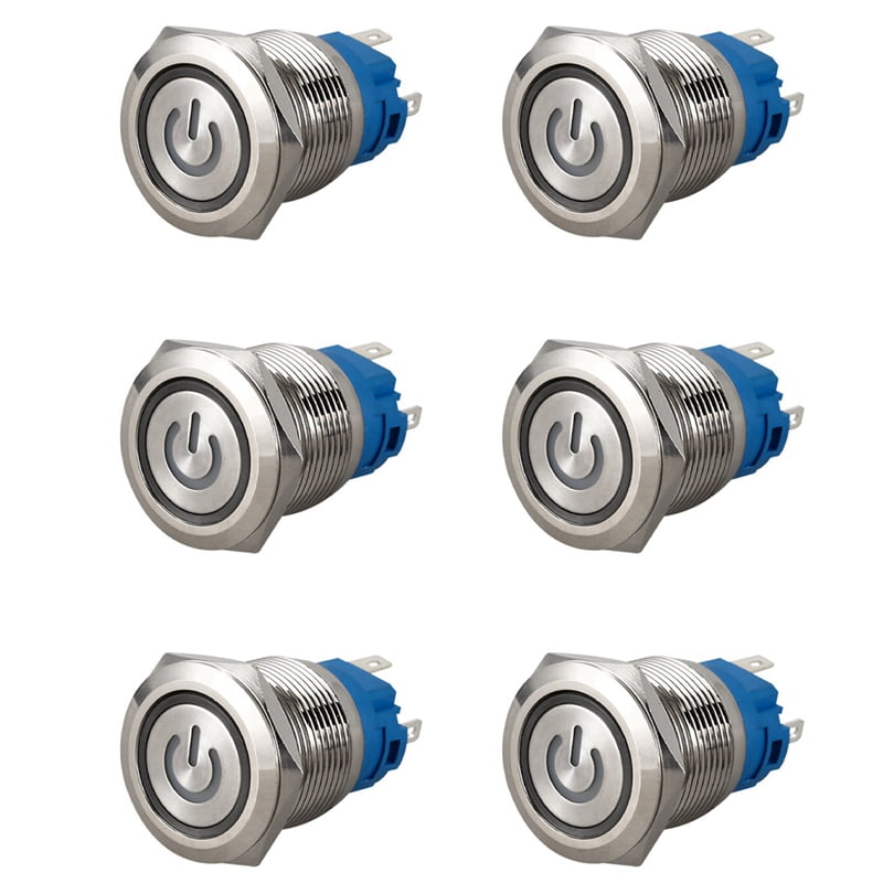 6X 220V Push Button Switch - Walmart.com