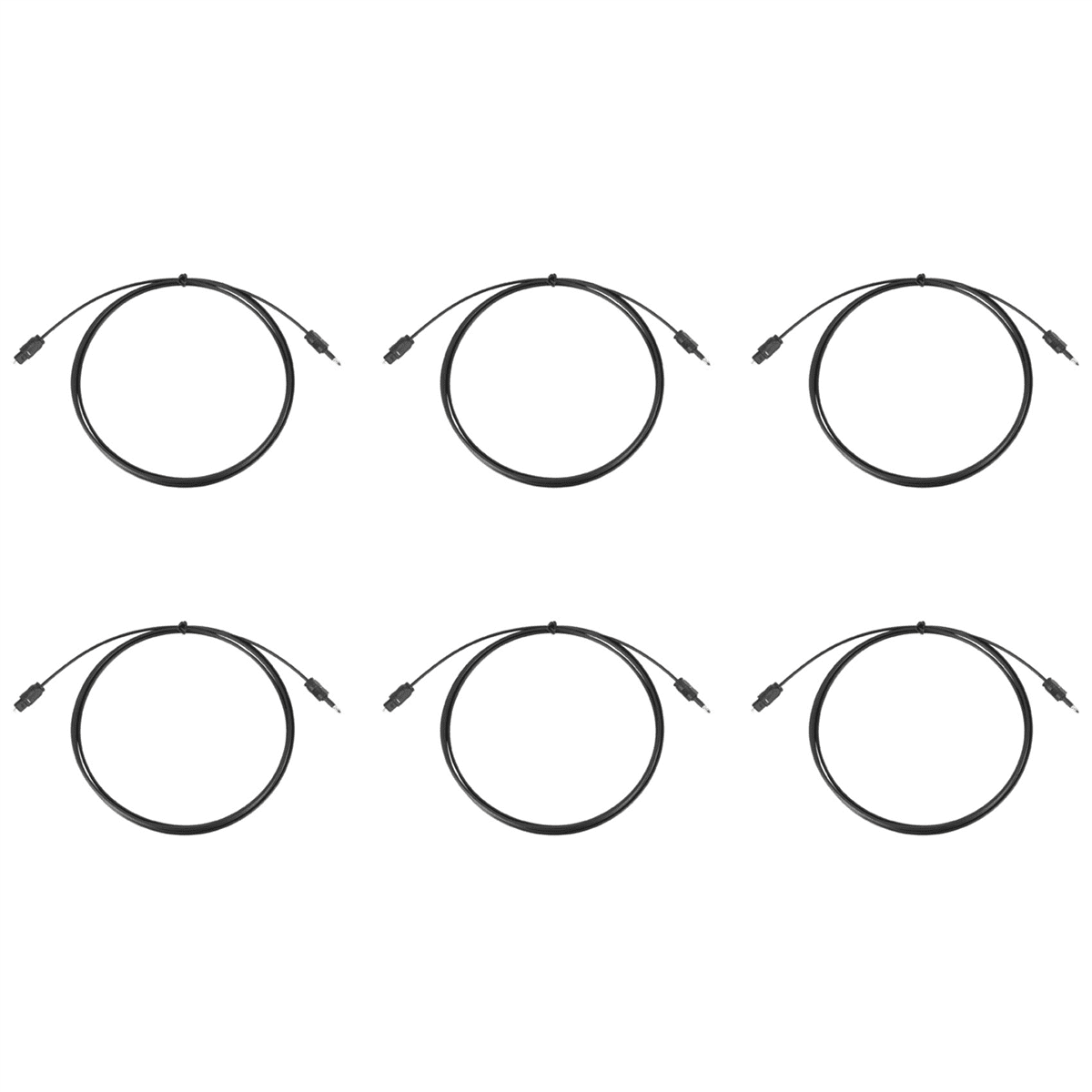 6X 2M Mini 3.5mm Plug Digital Optical Audio Cable SPDIF Optical Fiber ...