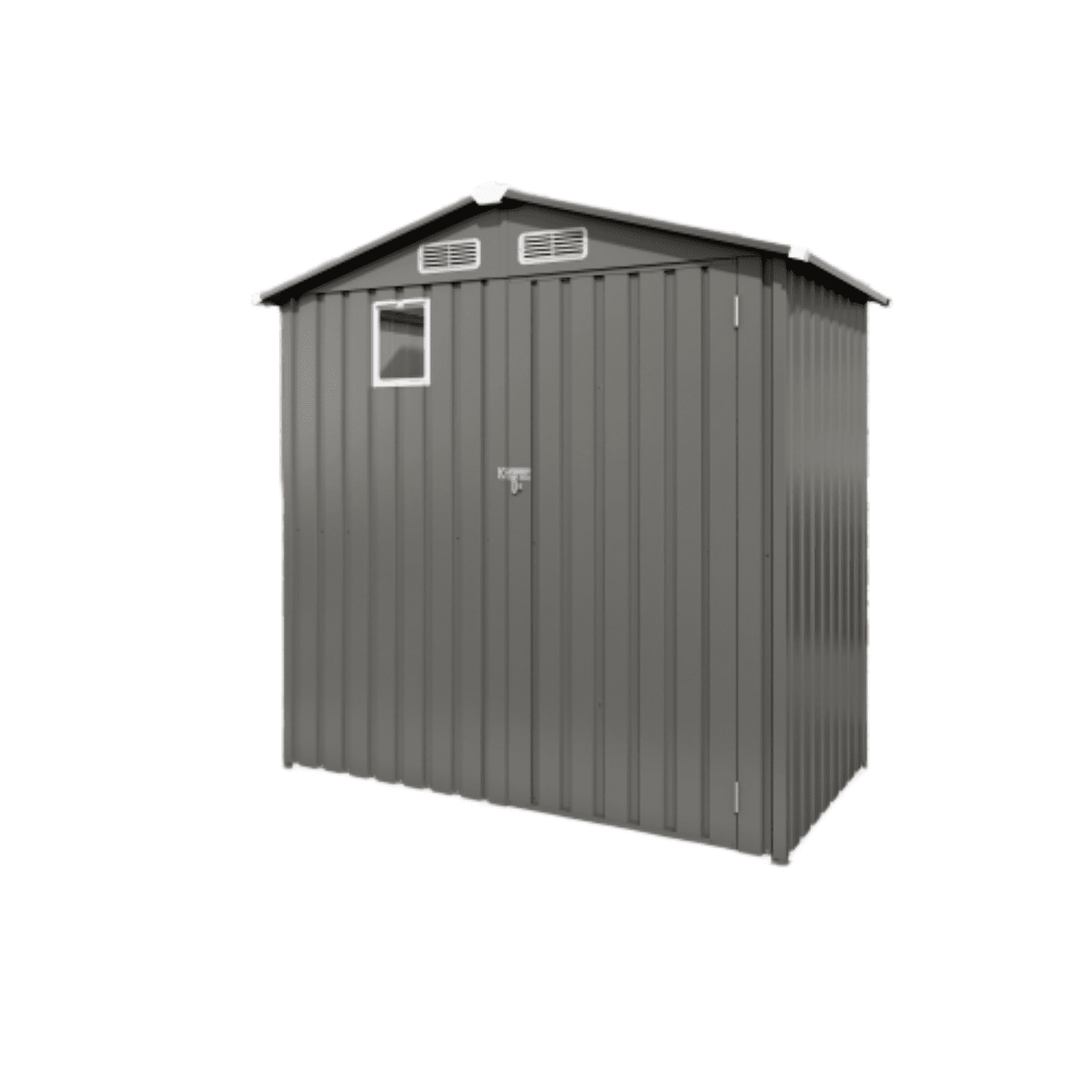 6X 3.6FT Metal Outdoor Storage Shed, Tool Shed with Peaked Roof ...