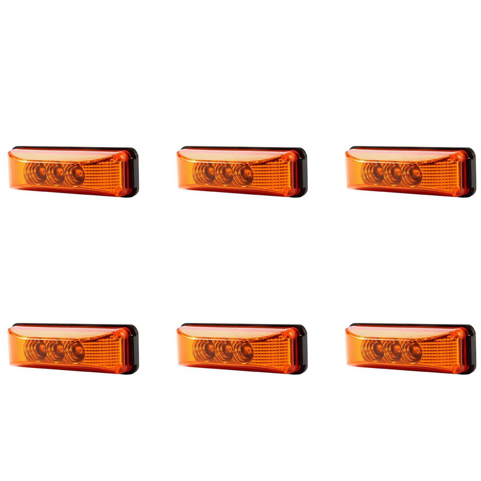 6X 3 LED 3.9Inch Car Truck Side Marker Light Tail Rear Indicator Marker ...