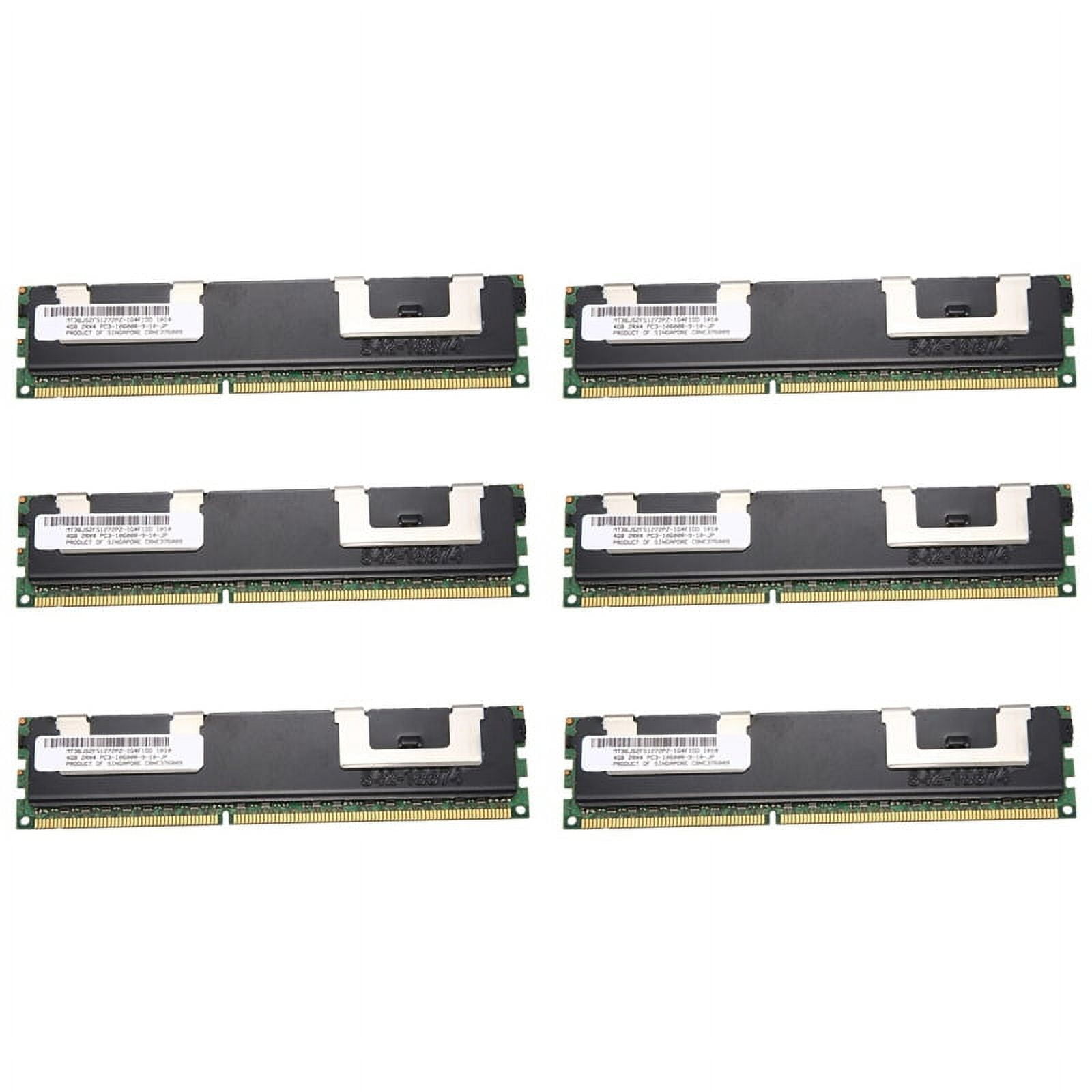 6X 4GB DDR3 Memory RAM PC3-10600R 1333MHz 2Rx4 1.5V ECC 240-Pin Server RAM MT36JSZF512772PZ ...